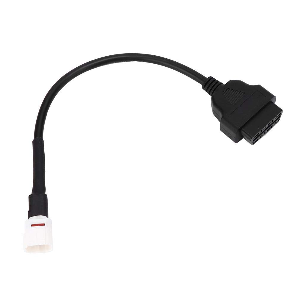 for Yamaha Obd2 Adapter Motorcycle OBD2 Diagnostic Cable 4 Pin to OBD2 Diagnostic Adapter Connector Fault Code Reader Motorcycle Scanner Fit for Yamaha