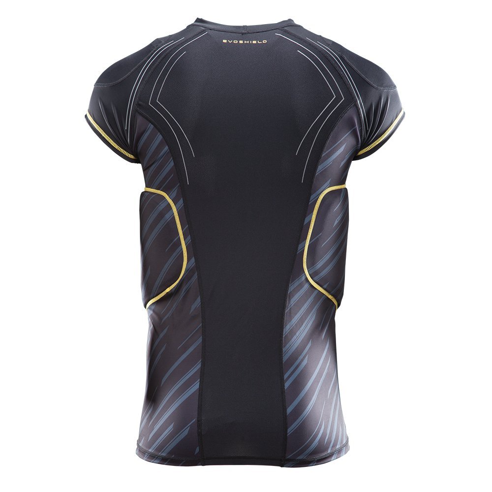 EvoShield Youth CustomTech EvoAlpha Football Rib Shirt, Black/Grey, Medium