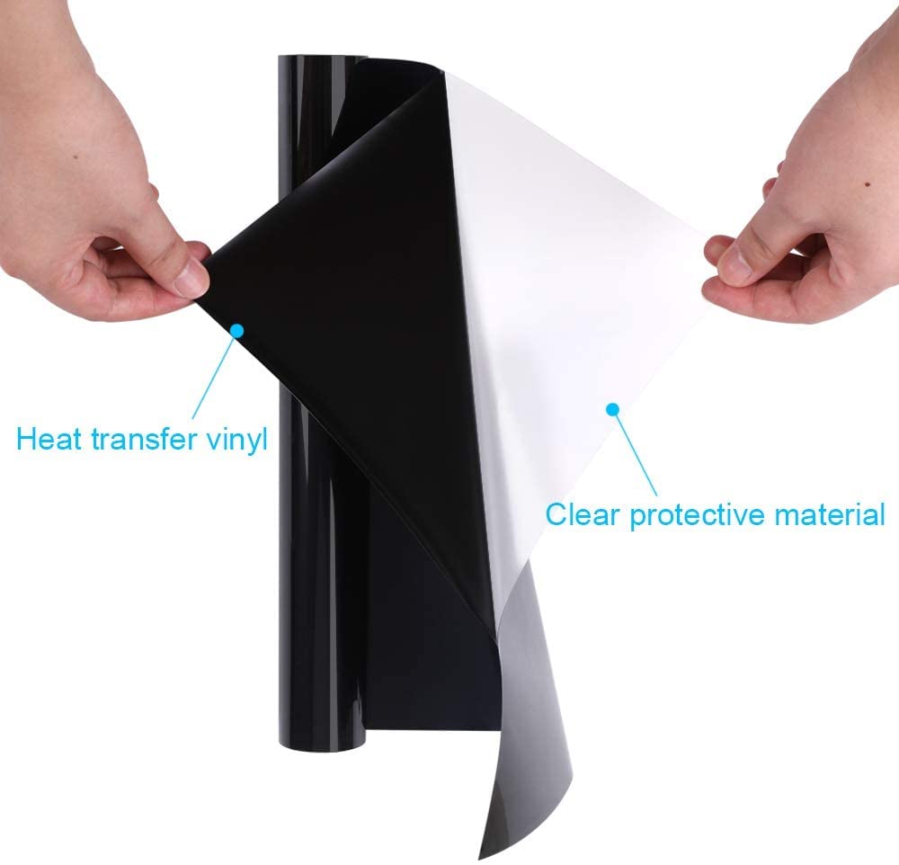HTV Iron on Vinyl Heat Transfer Vinyl Easy to Cut and Easy to Weed, 12â€x10â€™ roll, Works with Silhouette (Rose red) â€¦