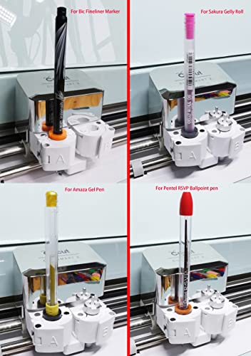 SPPQ 14 Packs Pen Adapter Set Compatible with Cricut (Explore Air, Explore Air 2, Air 3, and Maker,Maker 3), Pen Holder Compatible with (Sharpie/Bic/Crayola/Sakura/Pilot/Pentel)