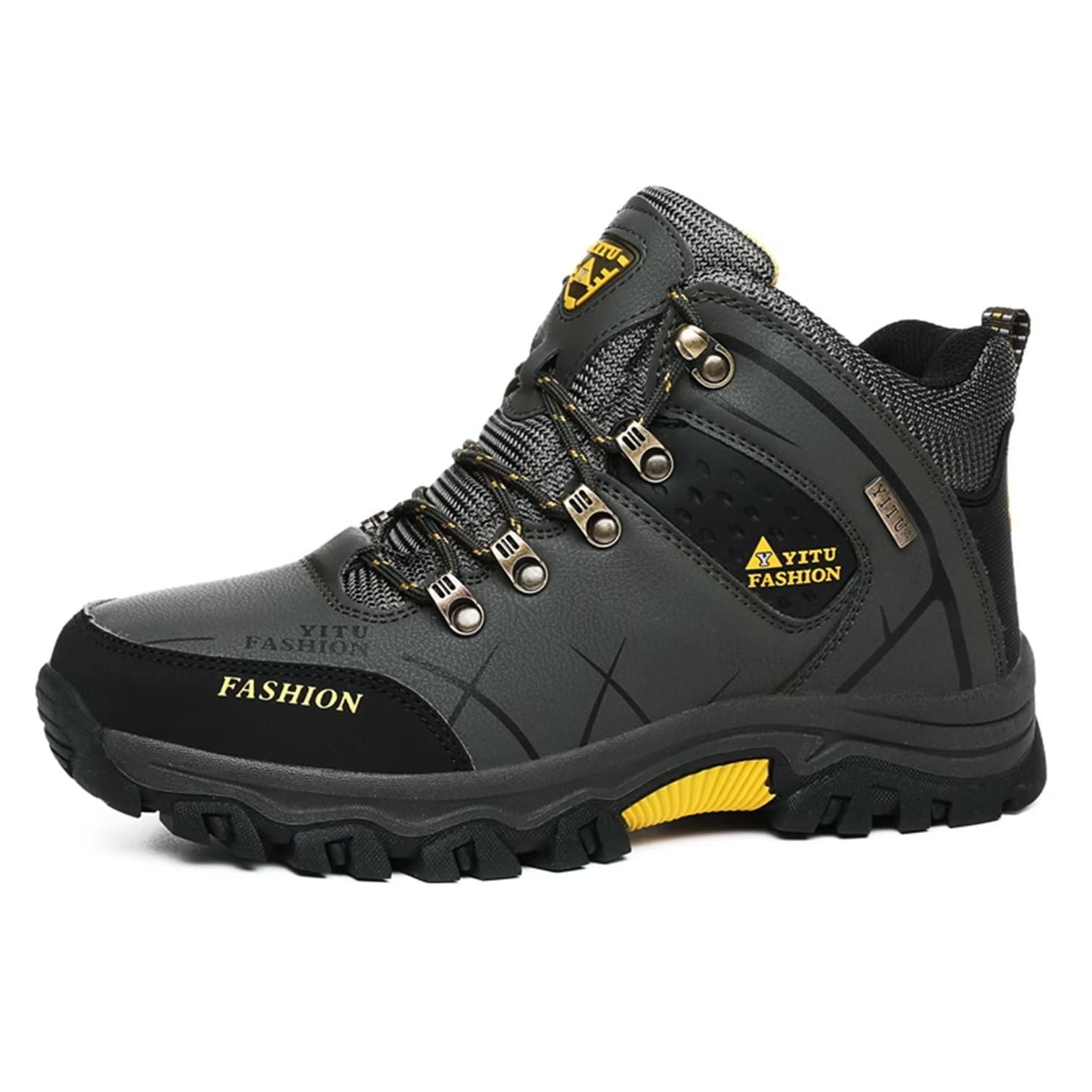 HARMOX Men's Women's Hiking Boot Anti-Slip Hiking Boots Men Waterproof Insulated Green