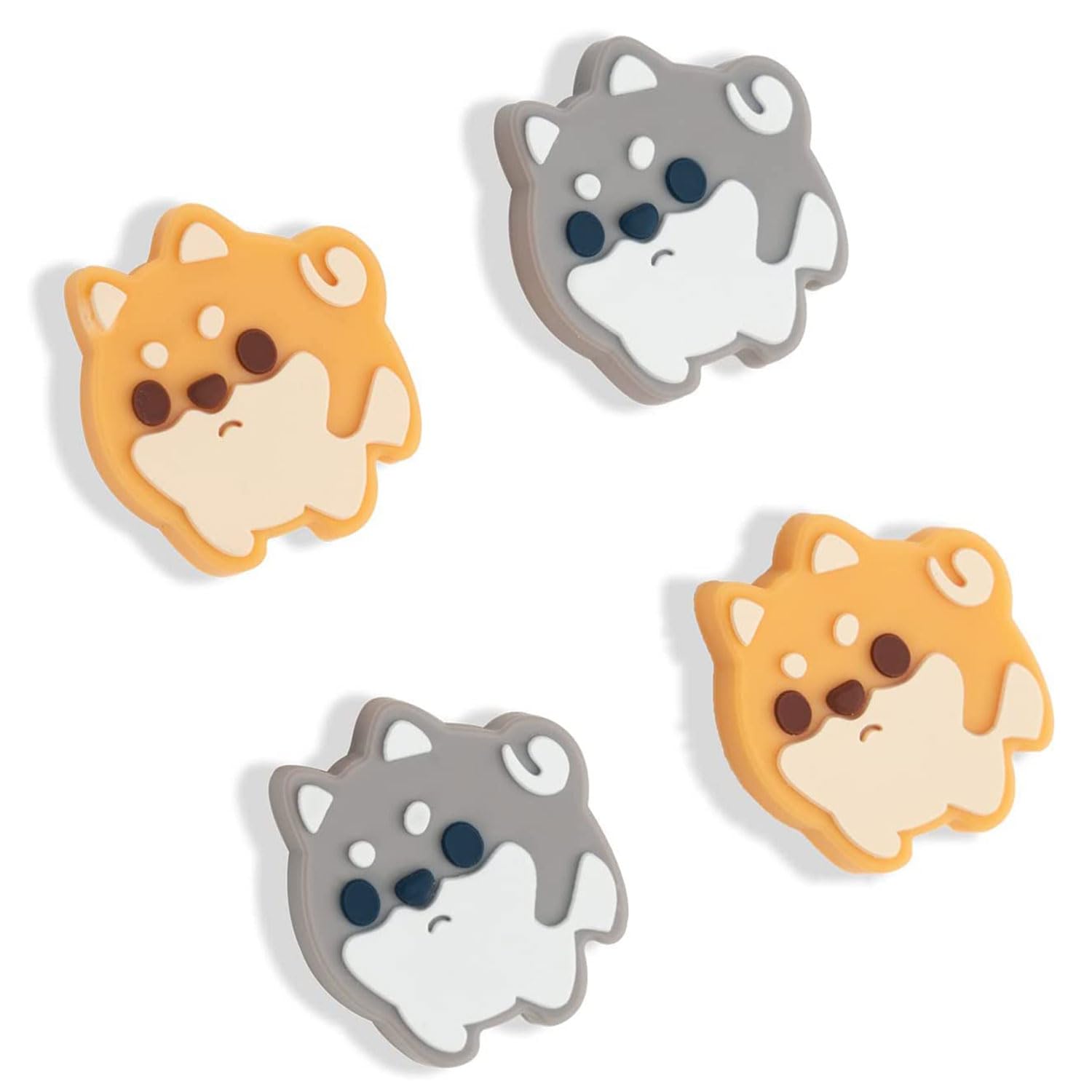 GeekShare Cute Silicone Joycon Thumb Grip Caps, Joystick Cover Compatible with Nintendo Switch/OLED/Switch Lite,4PCS - Cute Dog