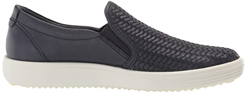 ECCO Women's Soft 7 Woven Slip on 2.0 Sneaker, Night Sky, 9-9.5