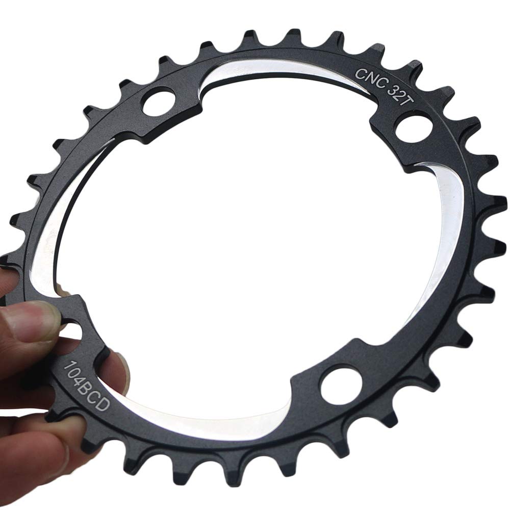 GANOPPER Square Taper MTB Crankset 1X Mountain Bike Single Speed Bicycle Crank Arm Set 34T Chainring 104mm BCD Narrow Wide Teeth