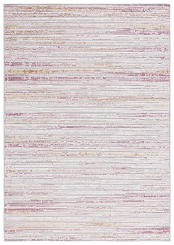 Safavieh Cabana Collection Area Rug - 5'3" x 7'6", Rust & Ivory, Non-Shedding & Easy Care, Indoor/Outdoor & Washable-Ideal for Patio, Backyard, Mudroom (CBN502P)