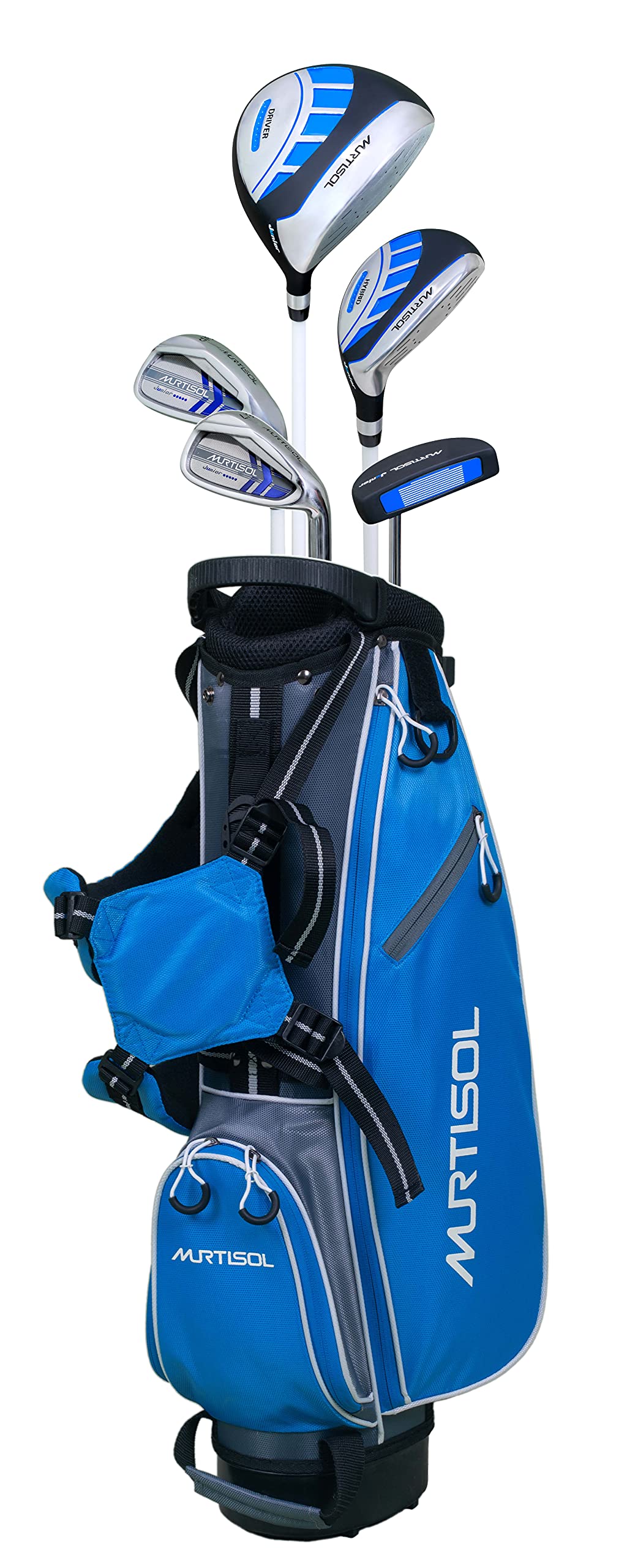 GIG-FXLightweight Junior Golf Bag Set,Golf Club Set for Children Kids,5pc,8-10 Age Groups Boys Girls,Right Hand… (Blue Ages 8-10)