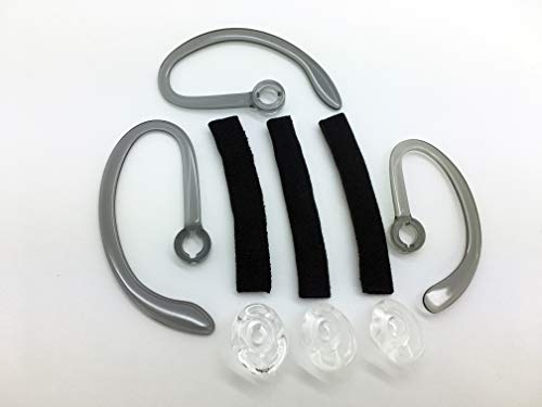 Premium Replacement Earbuds Ear Tips + Ear Hook Loops + Foam Spare + Earpads Fit Kit for Plantronics CS540 Savi W440 W740 W745 WH500 EarLoops EarHook Ear Bud Sleeve Part (Mixed S/M/L)