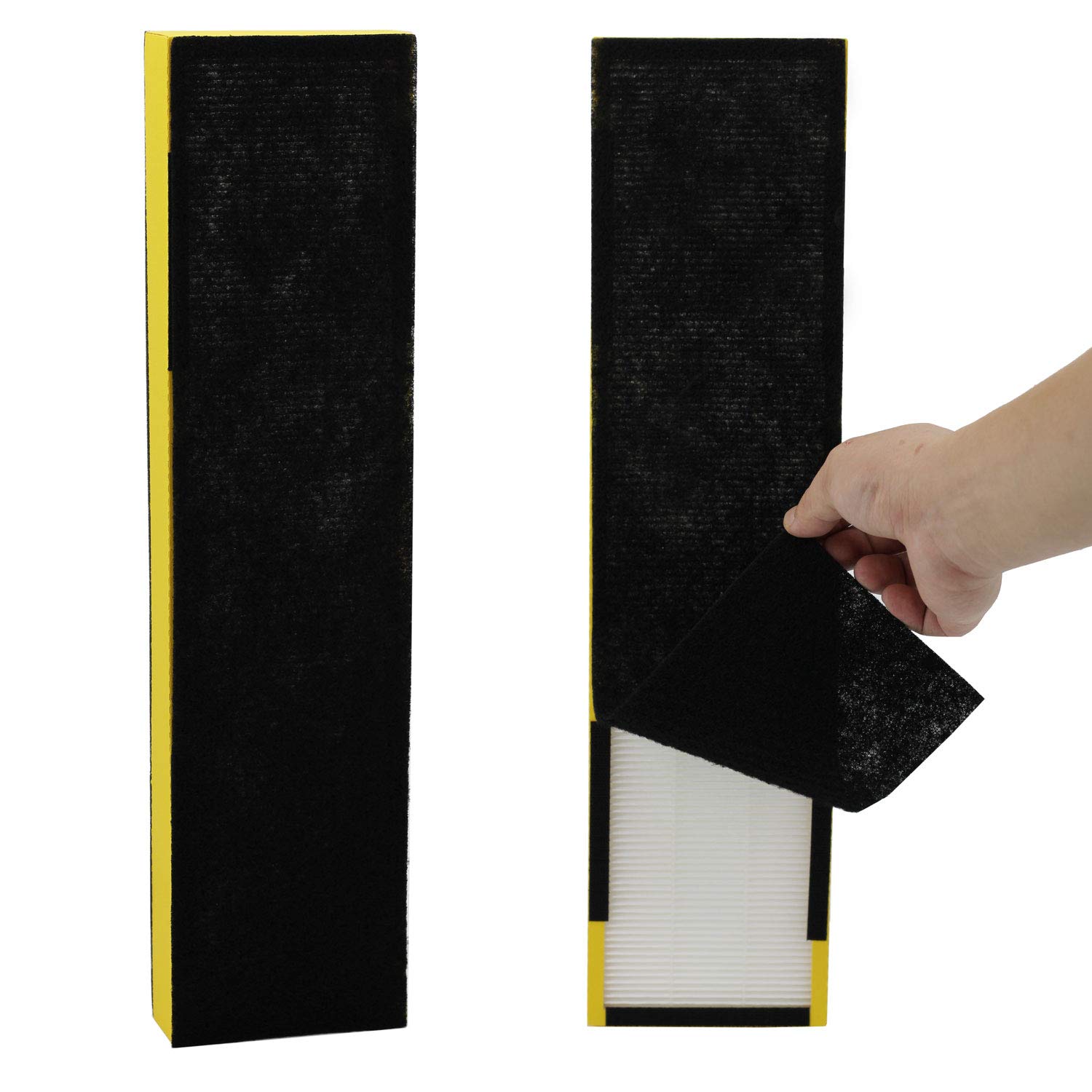 FATATP 2 Pack FLT5000 Filter C Replacement for AC5000 AC5000E AC5250PT AC5350B AC5350W AC5300B AP2800CA with 8 Pack Pre-Filters