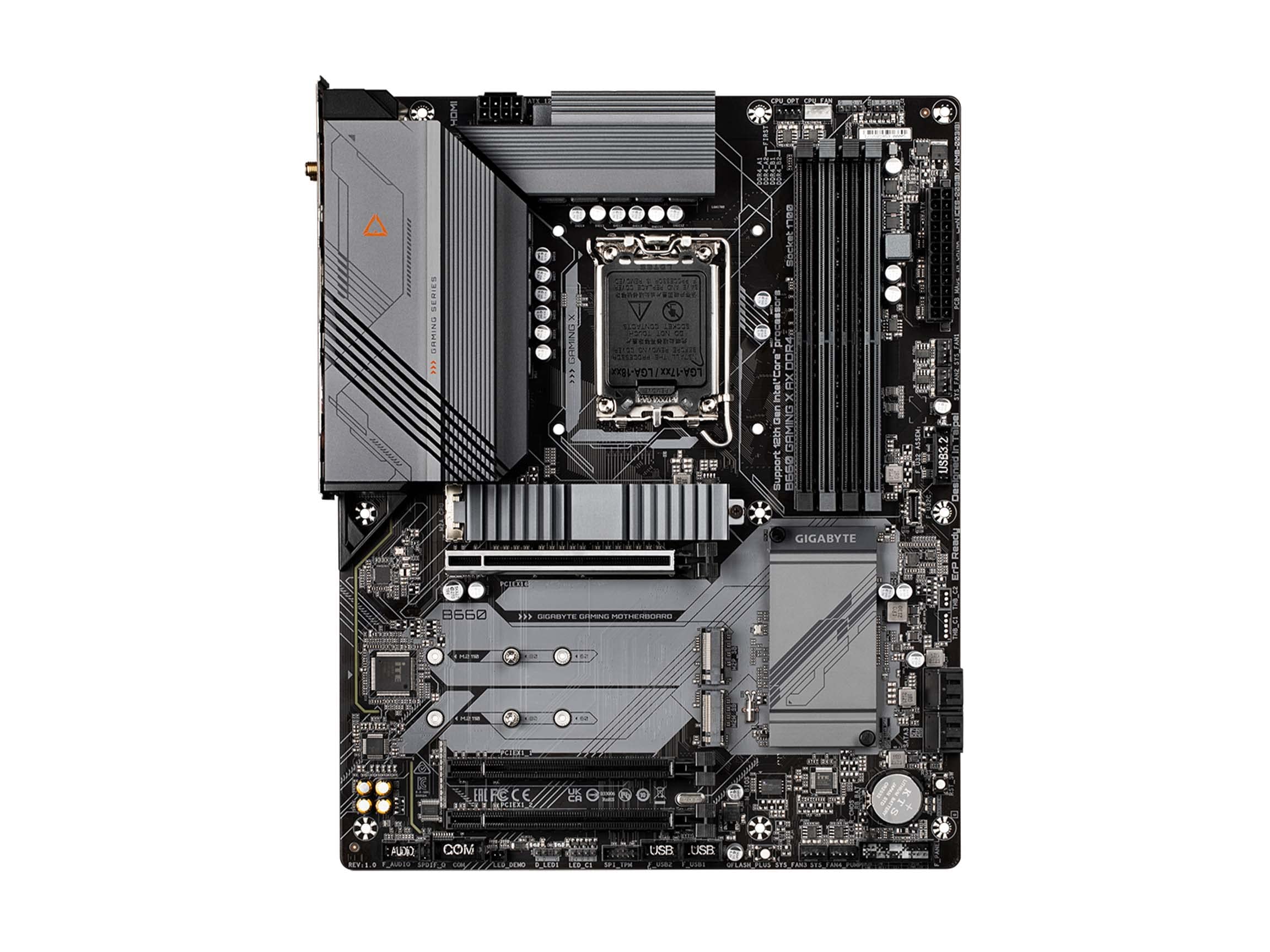 GIGABYTE B660 Gaming X AX DDR4 (B660/ Intel/LGA 1700/ ATX/ DDR4/ Triple M.2/ PCIe 4.0/ USB 3.2 Gen2 Type-C/WiFi 6E 802.11ax/2.5GbE LAN/Gaming Motherboard), Black