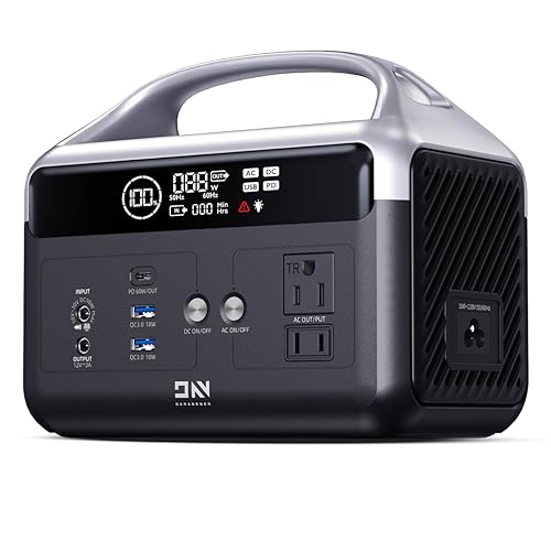 Generator for Camping 300W (600W Surge), DaranEner 179.2Wh/56000mAh LiFePO4 Battery, Fast Charging Solar Power Station with 3 Input/6 Output Ports, 110V Pure Sine Wave 2 AC Outlets, Power Bank for Out