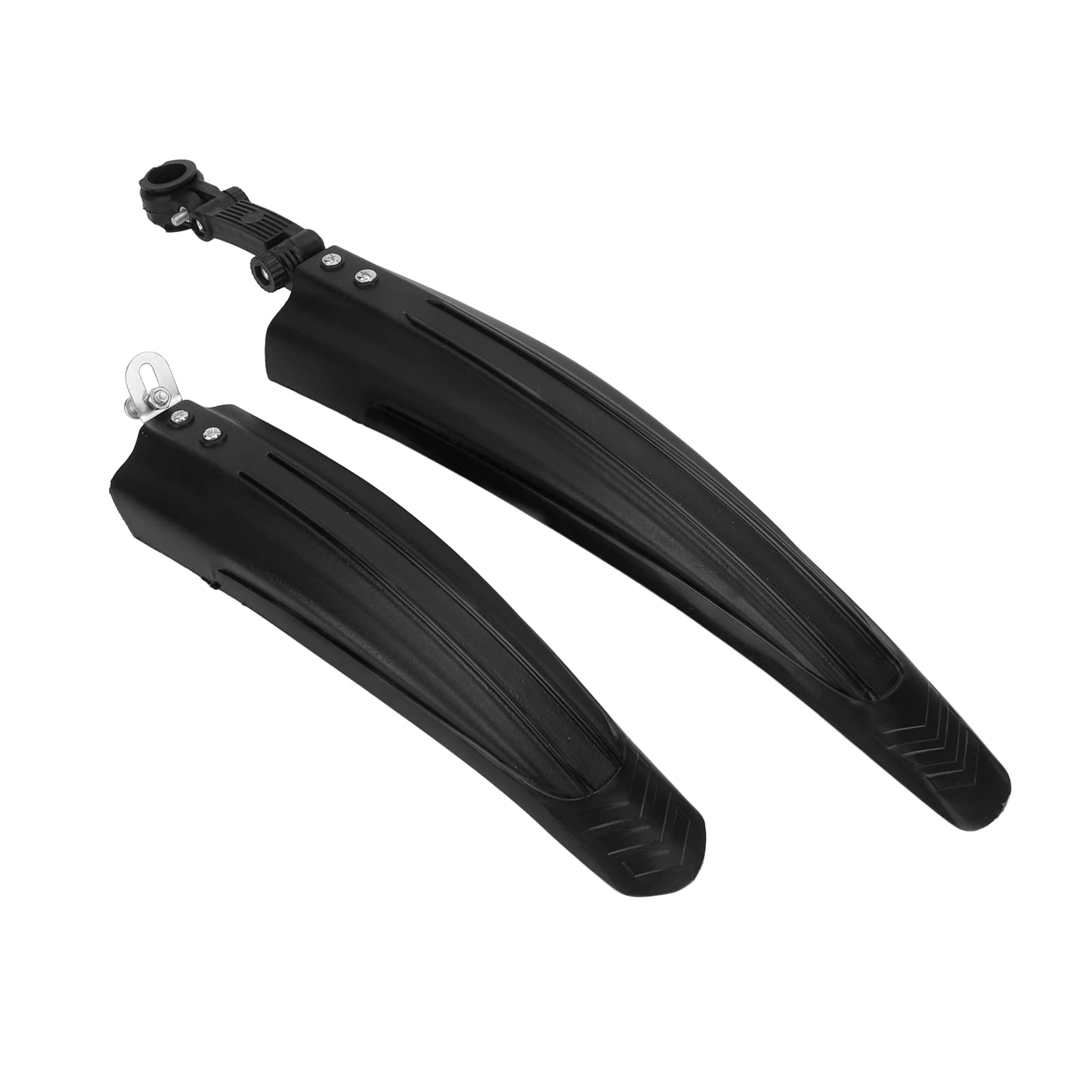 Front Rear Fenders Mudguards Thickened Widened PVC Mud Guard Fit for 20 to 26 inch Road Mountain Bike(Black)