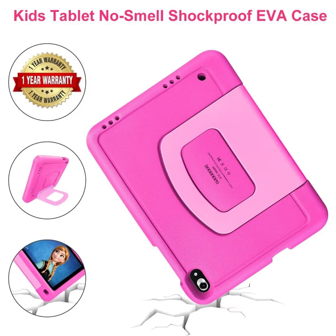 DUODUOGO Kids Tablet 8 inch, Android 12.0 Tablet for Kids, Tablet with Quad-Core Processor, 64 ROM + 4GB RAM Storage, WiFi/Parental Control/Shockproof Case/Educational/Games-Pink