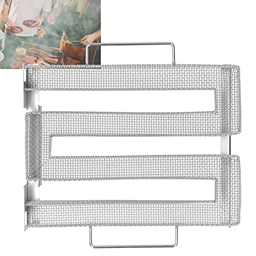 Maze Smoker Tray, BBQ smoker not Easy to be Deformed, Grill Meat Smoker Tray for Hot or Cold Meat, Cheese, Fish and Pork Smoking