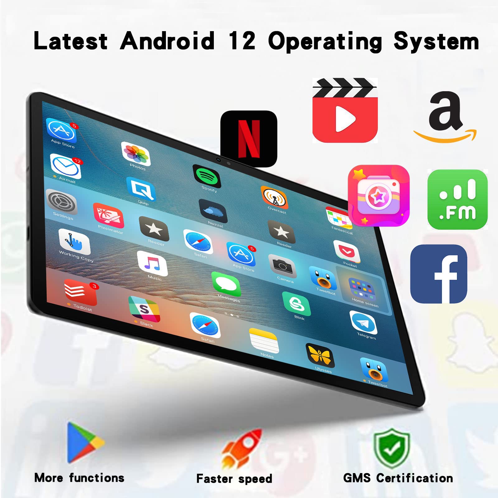 DUODUOGO S8+ Tablet Computer, 128GB, Black
