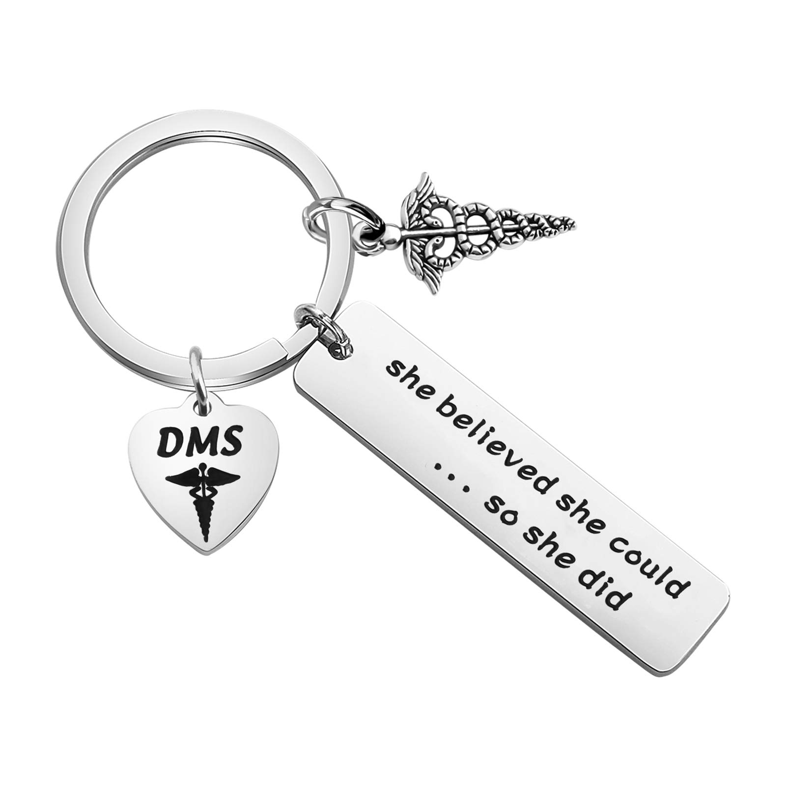 FOTAP Diagnostic Medical Sonographer gift Sonographer Doctor Keychain DMS Graduation Gift Radiologist Tech gift (DMS key)