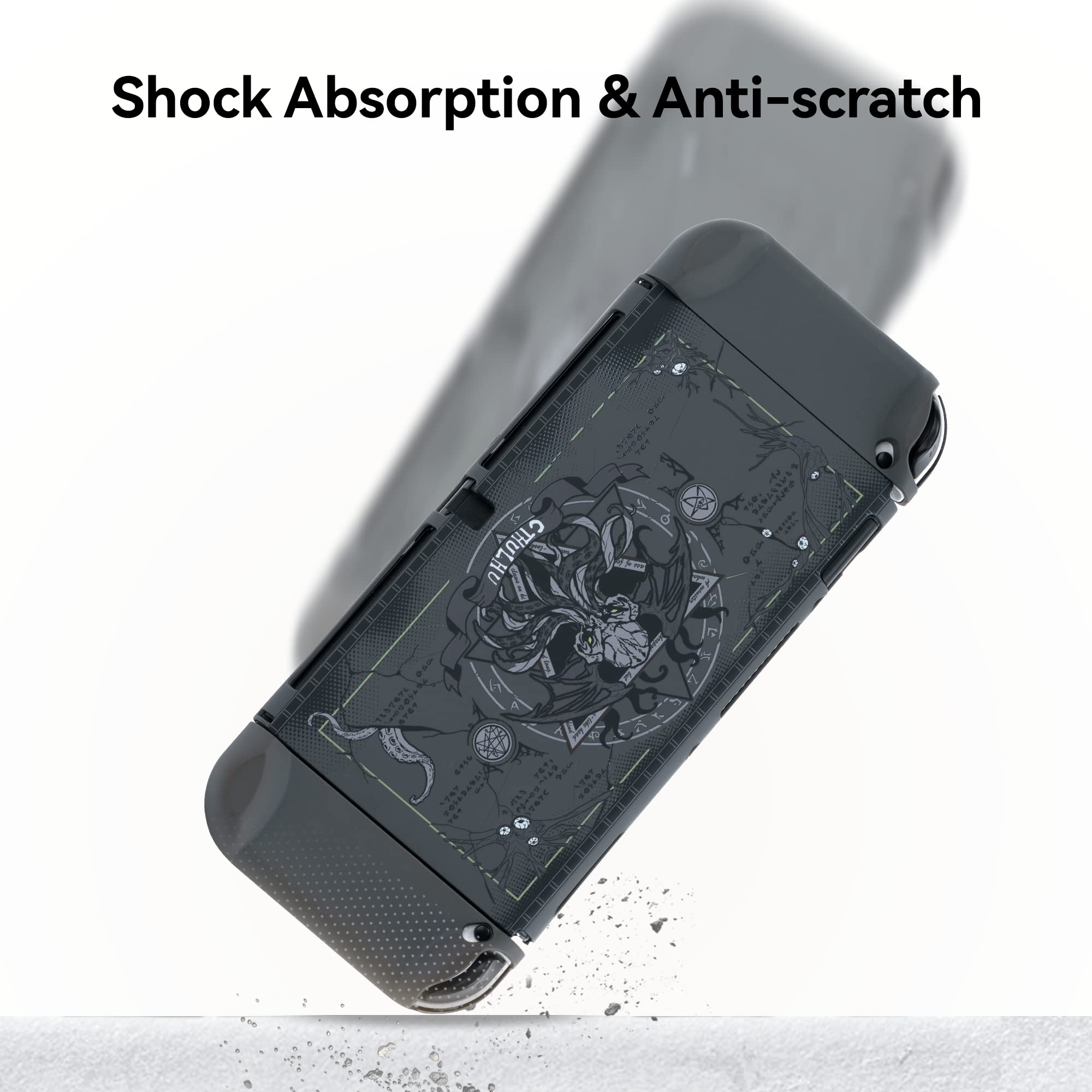 GeekShare Protective Case Slim Cover Case Compatible with Nintendo Switch OLED and Joy-Con - Shock-Absorption and Anti-Scratch Skin Case for Switch OLED