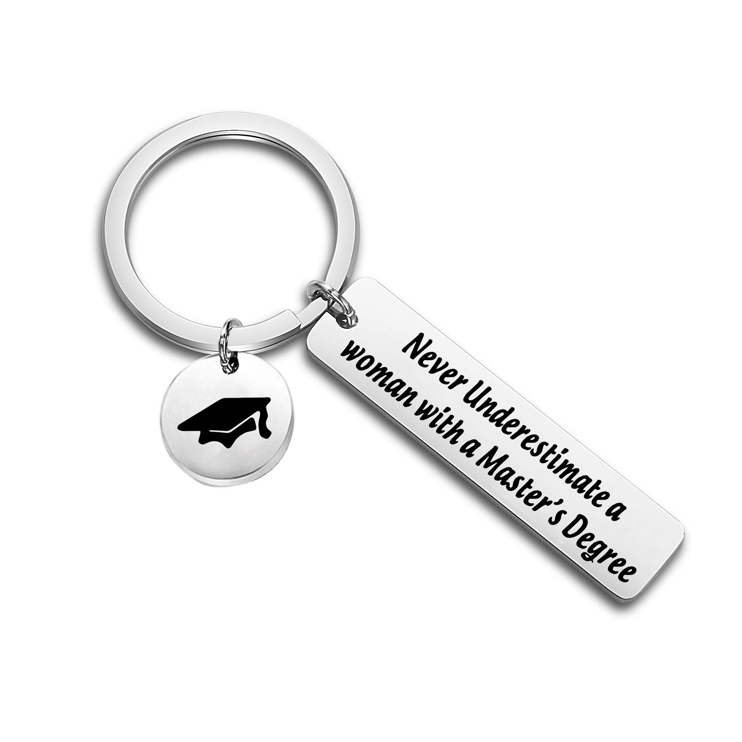 FOTAP Graduation Keychain Graduation Congrats Gift College Grad Gift New Grad Jewelry Gift (Masterās Degree Key)