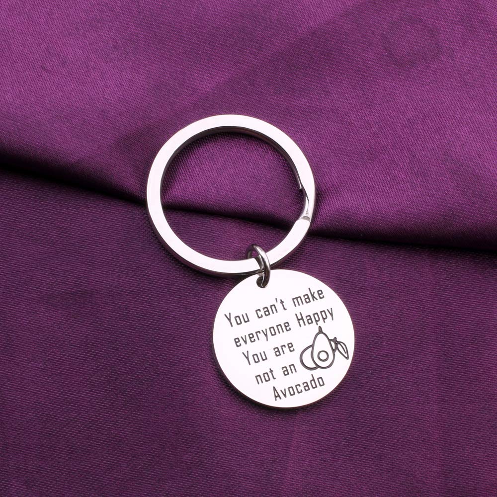 Funny Avocado Keychain You Can’t Make Everyone Happy You are Not an Avocado Key Ring Avocado Lovers Gifts (Avocado Keychain)