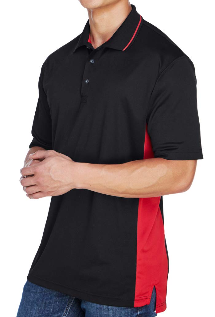 Ford Mustang Shelby Blue and Red Two Tone Polo, Black 5XL