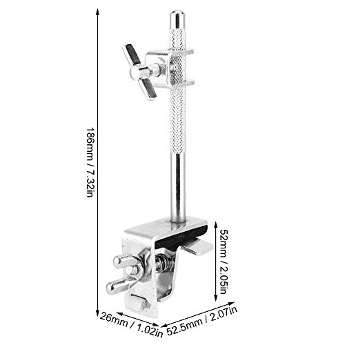 Eujgoov Cowbell Holder, Removable Standard Drum Cowbell Mount Holder Jazz Drum Kit Hoop Mounted Cowbell Clamp