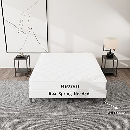 NEW JETO Metal Bed Frame - Sturdy Platform Bed Frame Heavy Duty Non-Slip Bed Frame Black Queen Bed Frame 9 Leg Support Easy to Assemble，Suitable for Without Taking Up Space and Easy to Move