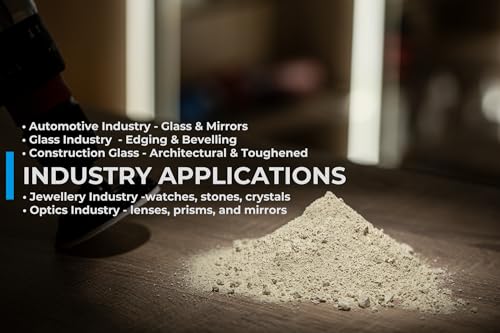Glass Polish 90002 Cerium Oxide Fine Grade Glass Polishing Powder - TREO 95% - 2.5 microns - 3.5oz - White