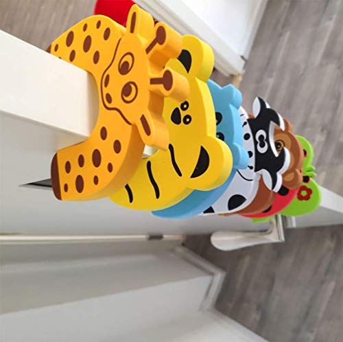 DuoleMY Baby Child Proofing Door Stoppers Cute Finger Safety Guard Randomly Color 5 pcs