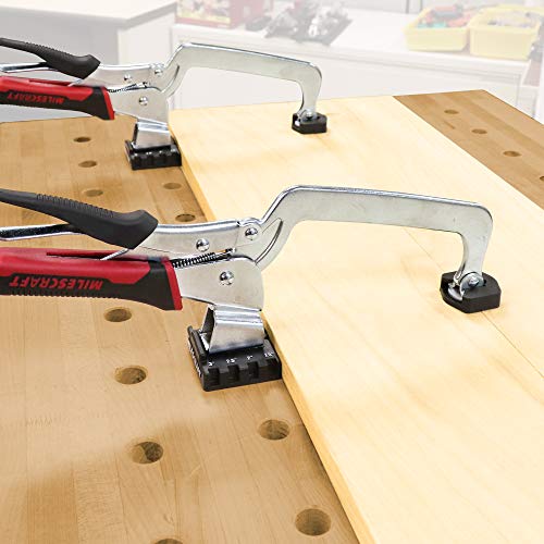 Milescraft 4007 6in Bench Clamp β Heavy Duty Hold Down Clamp with Non-Marring Rubber Pad for Use with T-Tracks, Clamp Tables & Clamp Plates on Different Woodworking Projects
