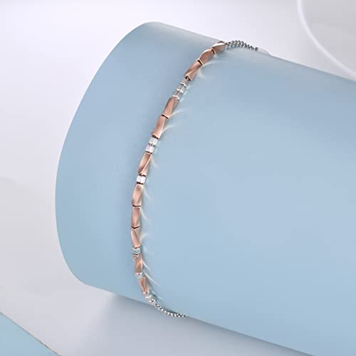 FLECHAZO Morse Code Bracelets 925 Sterling Silver Fearless Morse Code Bracelet Adjustable Secret Message Bracelets Jewelry for Women