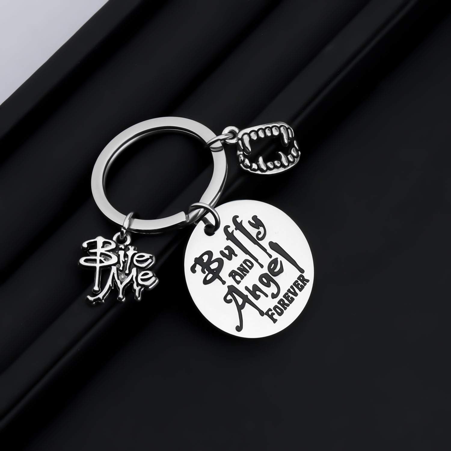 ENSIANTH BTVS Fandom Gift Buffy and Angel Forever Gift for Buffy Fans (Angel Keychain)