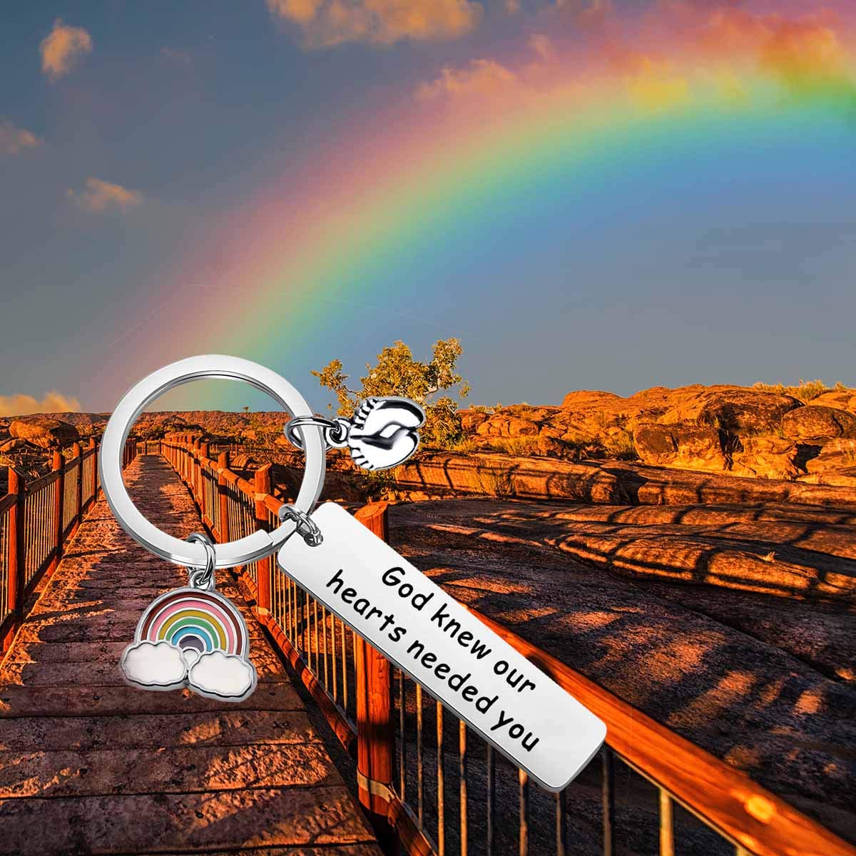 ENSIANTH Gift for Rainbow Baby New Parents GiftRainbow Key