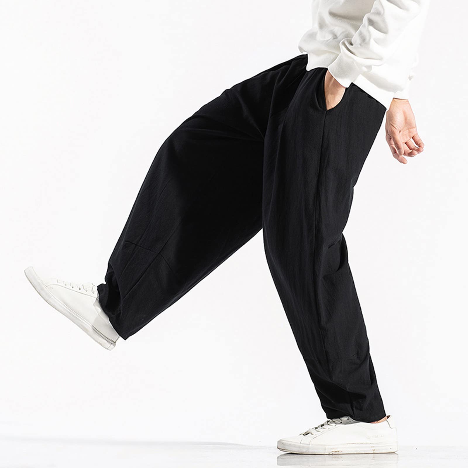 FlekmanArt Harem Pants for Men Mens Sweatpants Sweatpants for Men Comfortable Breathable Trousers Mens Workout Pants