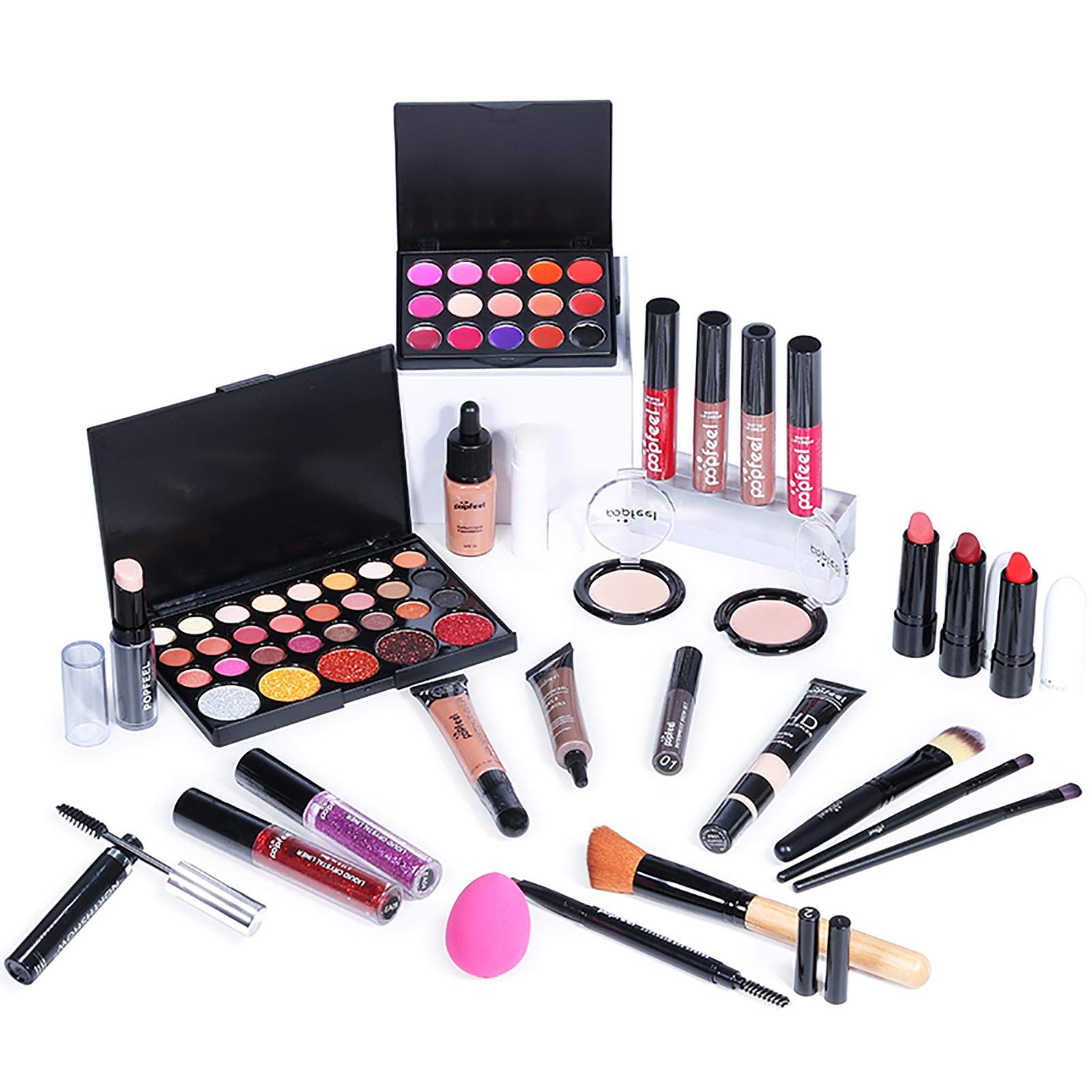 Full Makeup Kit For Women, All-in- Makeup Set, Makeup Gift Set for Girls Makeup Essential Starter Kit Includes Lip Gloss Blush Brush Eyeshadow Foundation