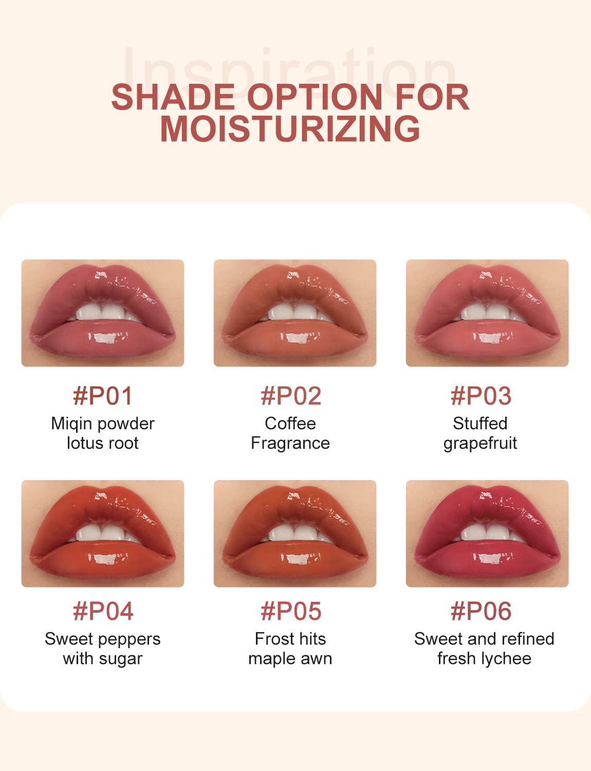 INTO YOU Hydrating Lip Gloss Liquid Moisturizing Lipstick Long Lasting Lip Tint for Women Plumping Non-Stick Glitter Shine Lip Glossy Stains Makeup (P02)