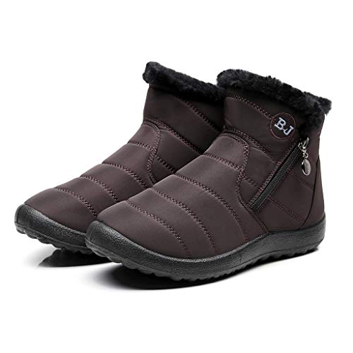 FASDNENDYS Botas Boots Ankle Shoes Warm Women's Short Winter Snow Nylon Cotton Slip in Winter Boots for Women