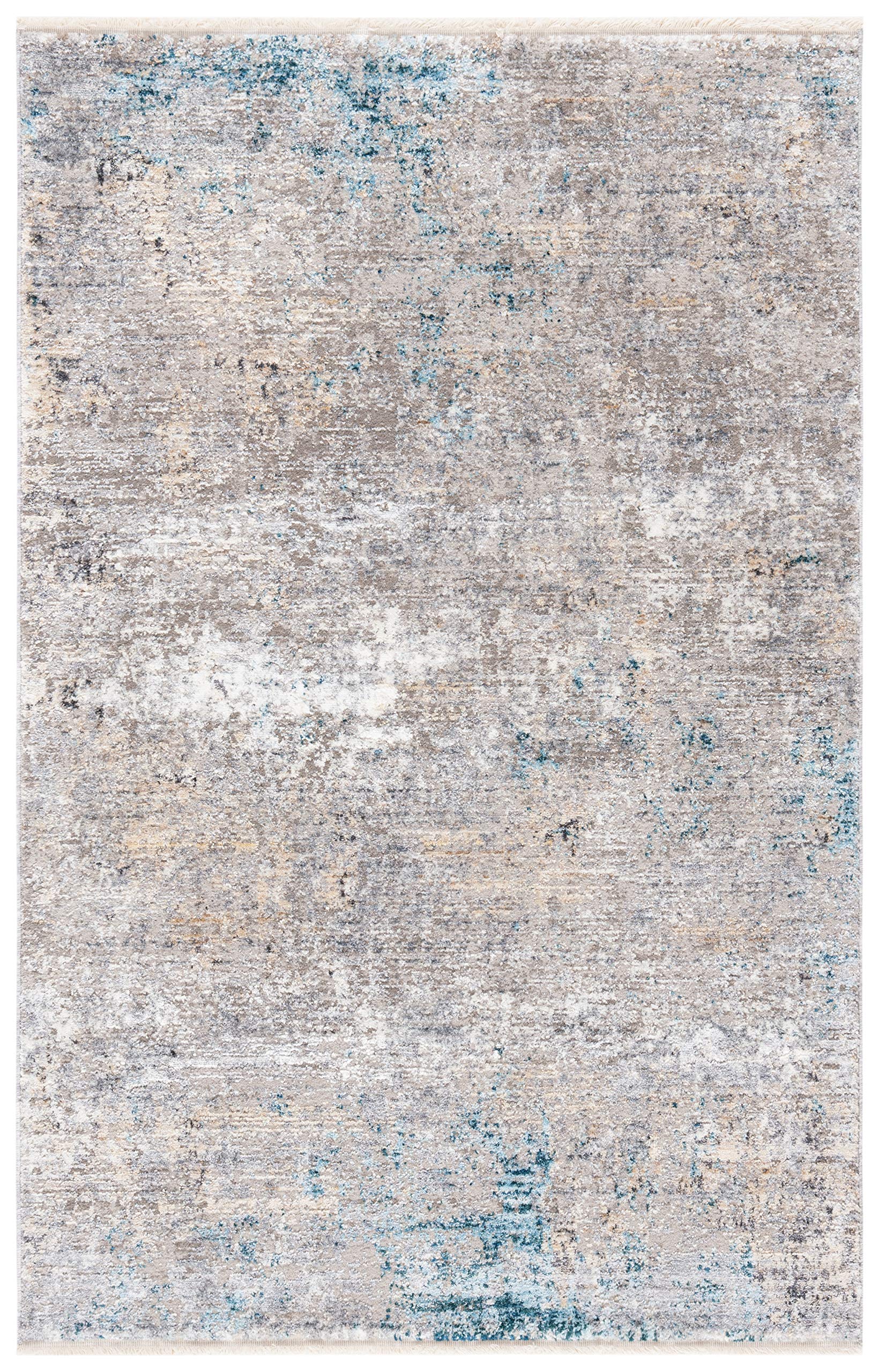 SAFAVIEH Dream Collection 2'6" x 4' Grey/Multi DRM415G Vintage Oriental Distressed Premium Viscose Accent Rug