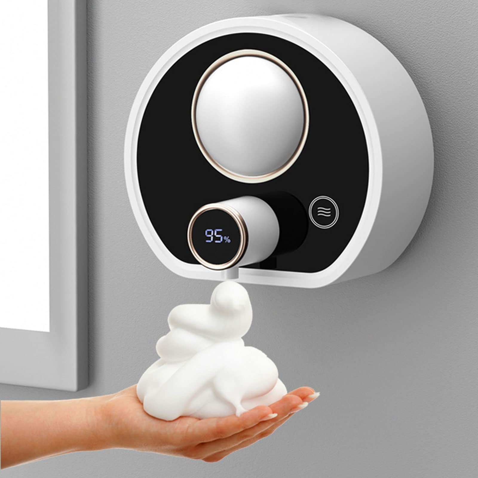 FEEGAR Automatic Soap Dispenser Wall Mounted Sensor Soap Dispenser Smart Foam Soap Dispenser with NightLight for Bathroom Hand Soap Dispenser