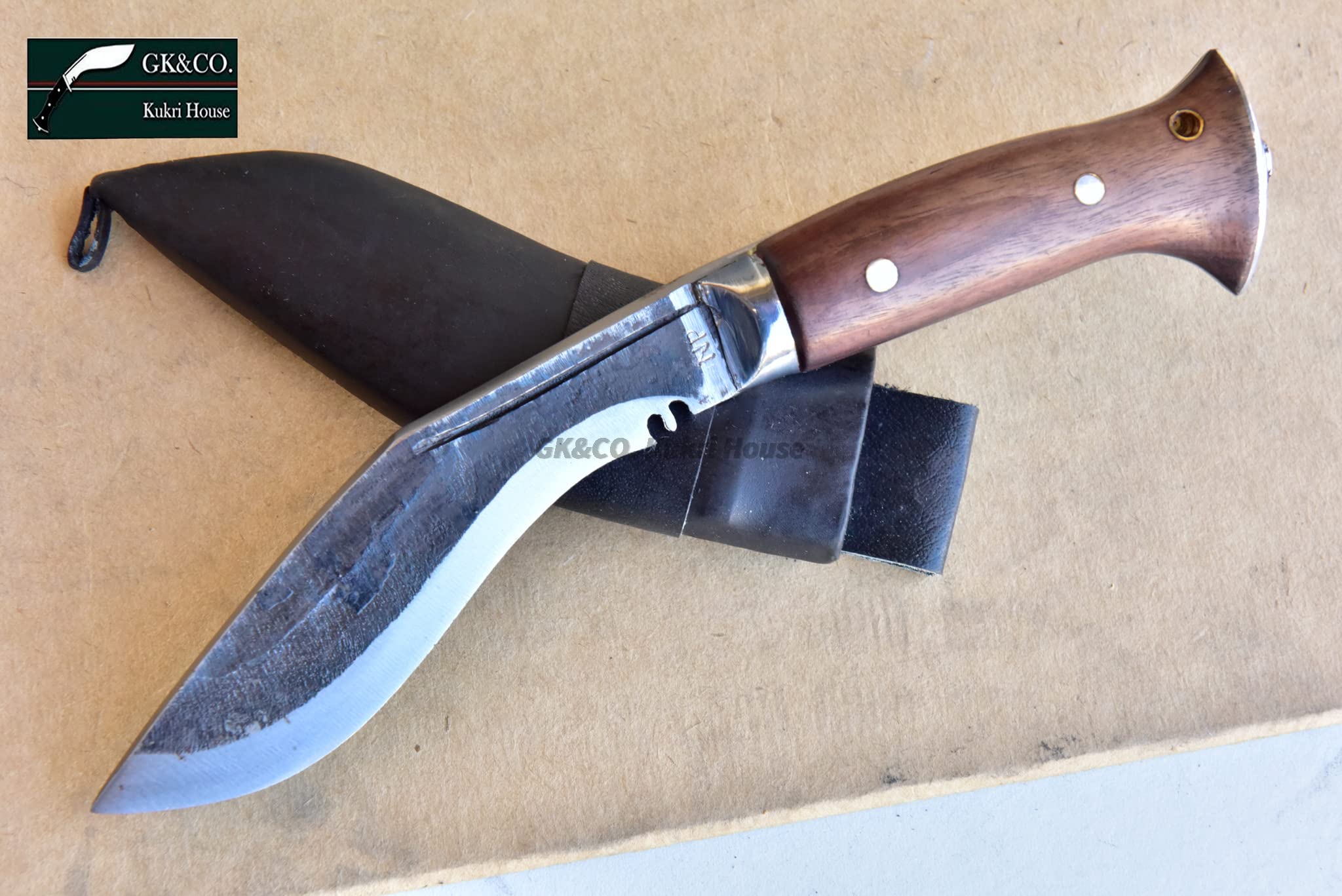 GK&CO. Kukri House Genuine Kukri/Khukuri- 5" Black (Rust Free) Blade Panawal Khukuri- Handmade Factory in Nepal.
