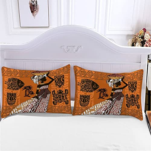 Quilt Cover Queen Size African Symbols 3D Bedding Sets Mask Duvet Cover Breathable Hypoallergenic Stain Wrinkle Resistant Microfiber with Zipper Closure,beding Set with 2 Pillowcase