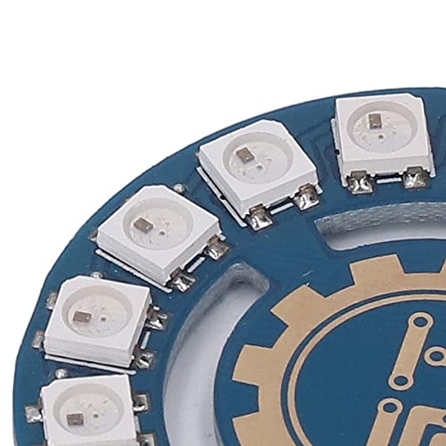 LED Ring Lamp Board, 5050 LEDs 800Kbps 5V Ring RGB LED 256 Level Brightness for DIY
