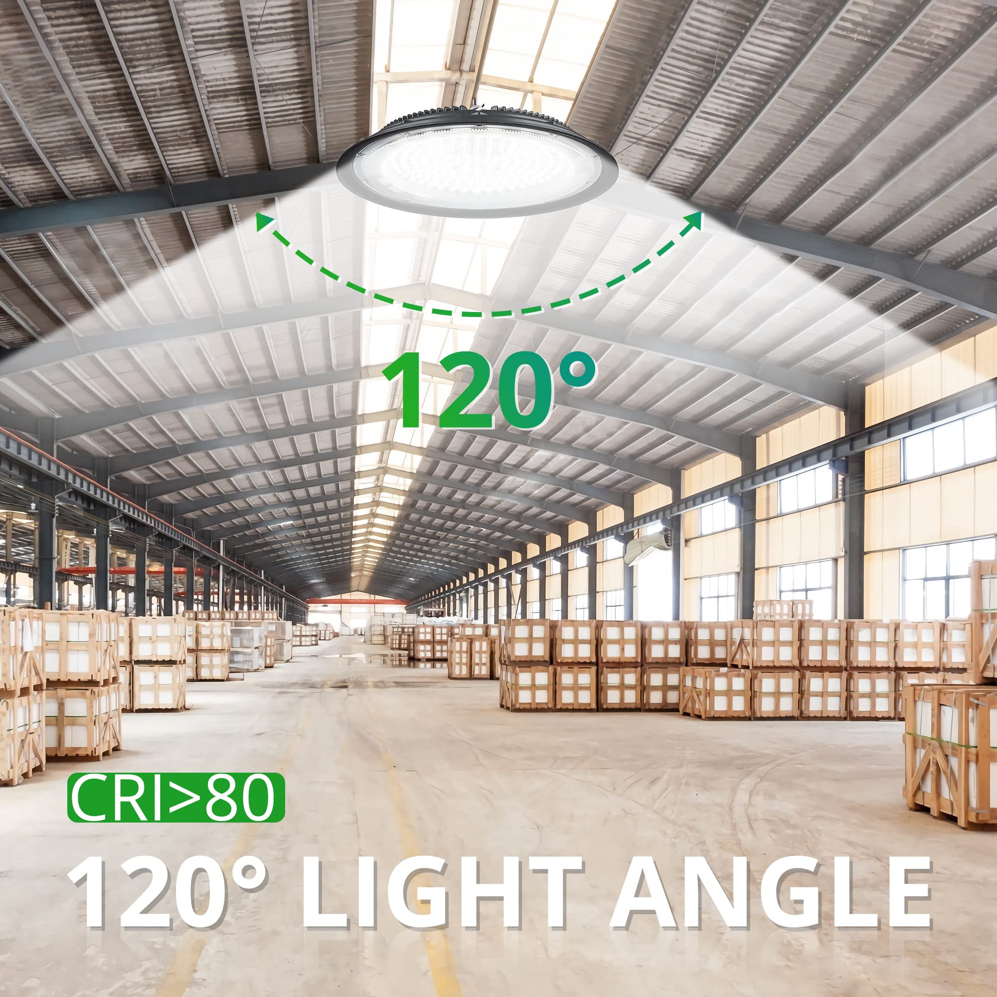 LEDIARY LED High Bay Light HS-150W 5000K DOB UFO 4PACK