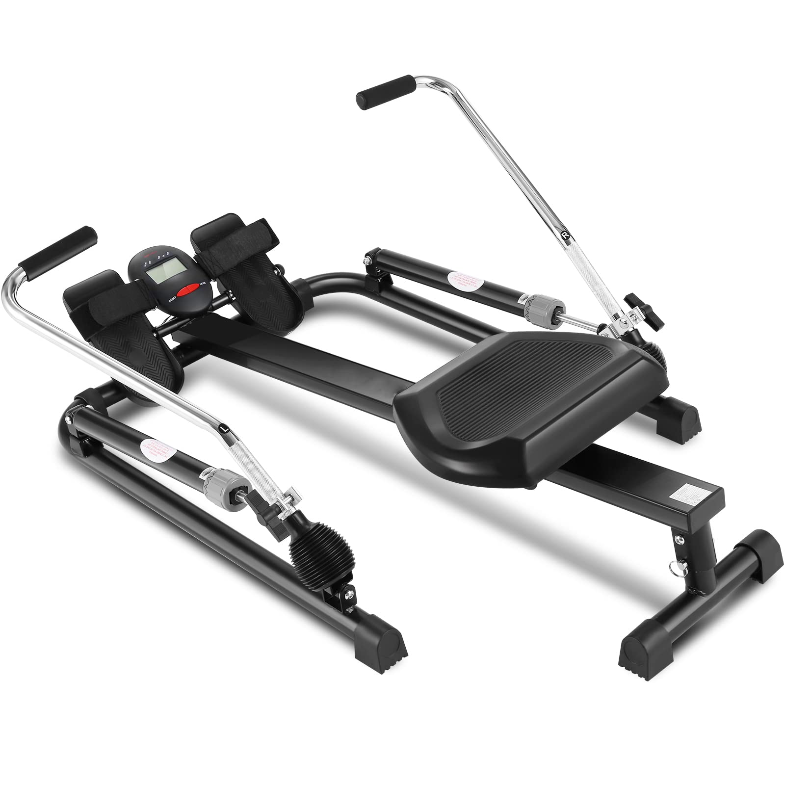 FUNMILY Rowing Machines for Home Use, Foldable Rowers, Exercise Equipment Cardio Training Fitness with 12 Level Smooth Hydraulic Resistance Black