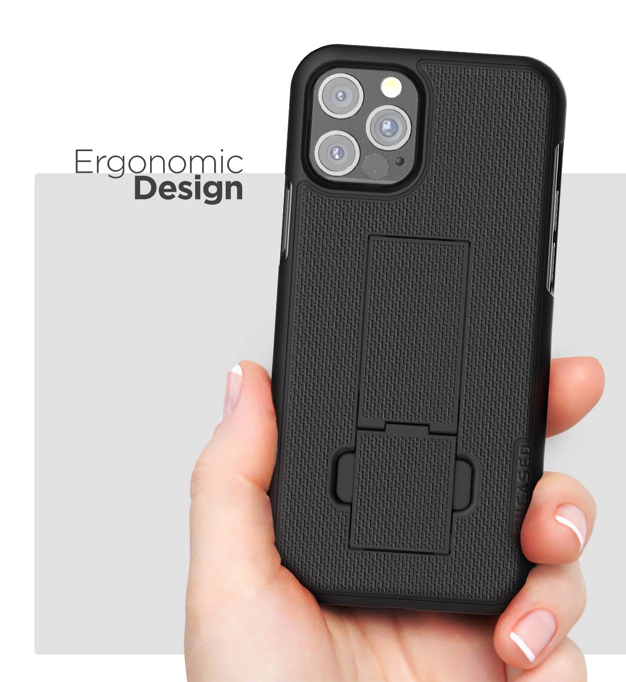 Encased DuraClip Holster for iPhone 12 Pro Case with Belt Clip (iPhone 12 Pro)