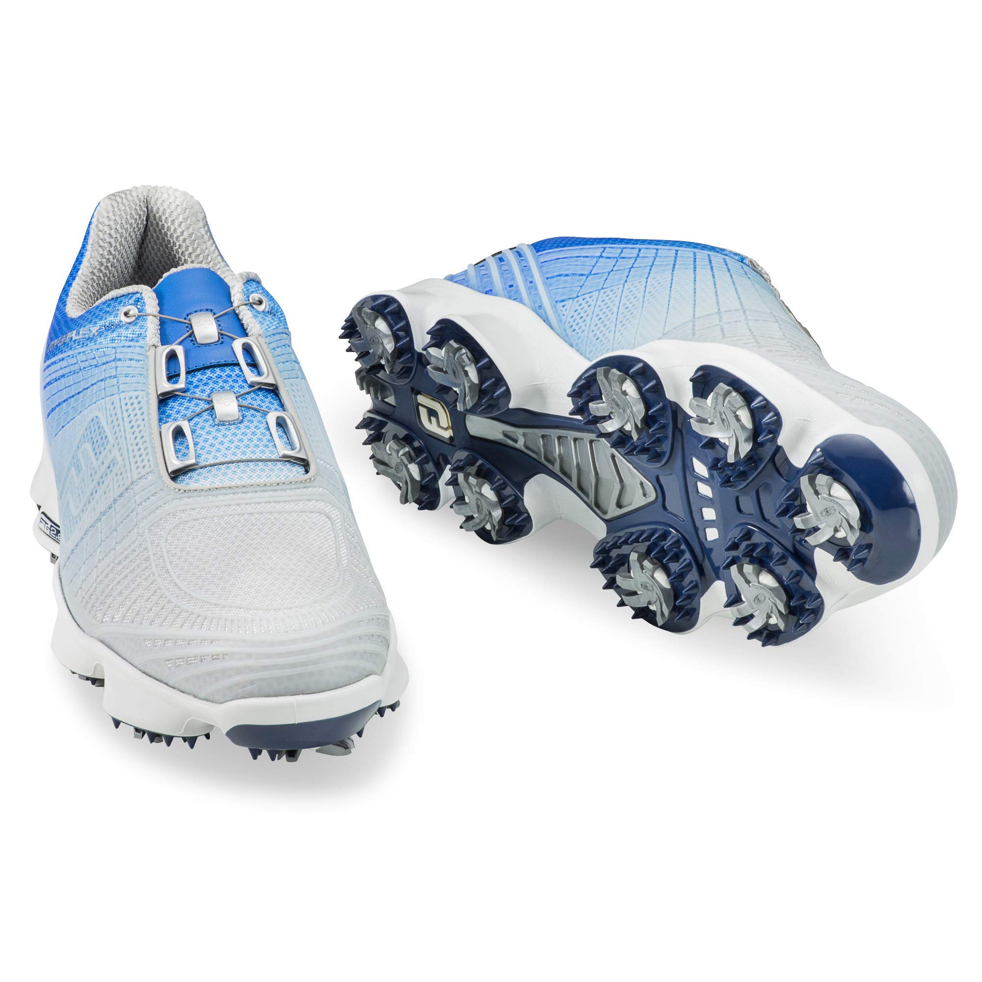 FootJoy Men's Hyperflex II Boa-Previous Season Style Golf Shoes Silver 9.5 M Blue, US