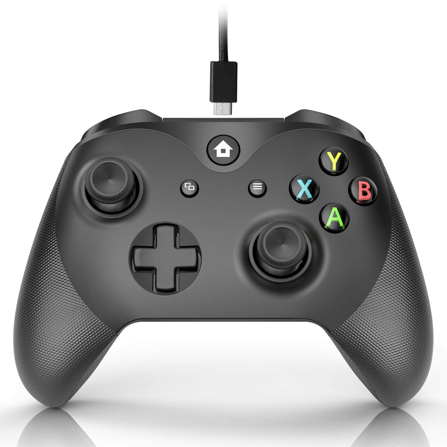 FUXINYA Wired Controller Detachable Compatible with Xbox Series X/S, Xbox One S/One X/One Elite, P3 Host, Windows 7/8/10, PC Game Controller, Upgraded Joystick Gamepad Remote with Headphone Jack Black