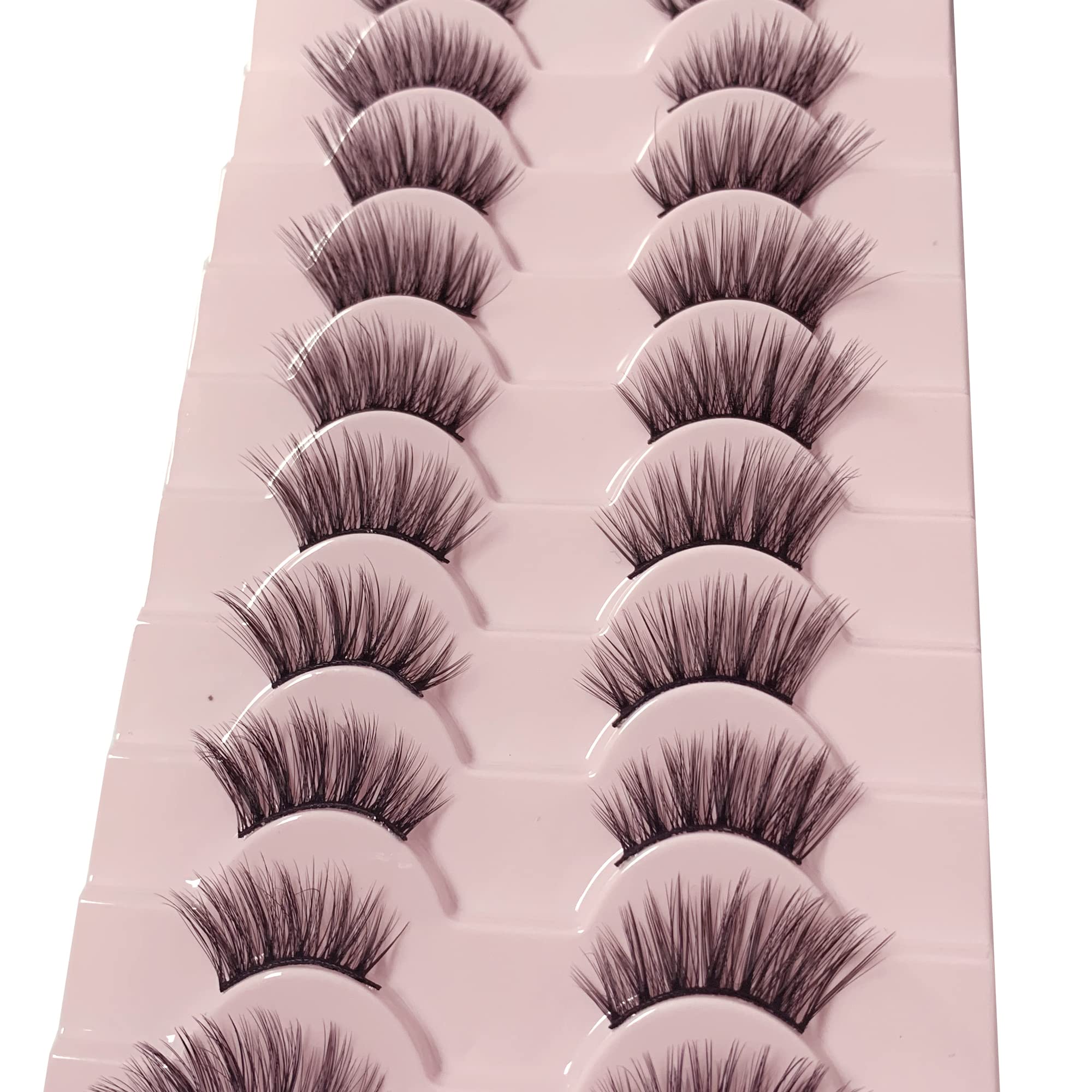 Half Lashes False Eyelashes Natural Cat Eye Look 3D Faux Mink Eyelashes(B19)