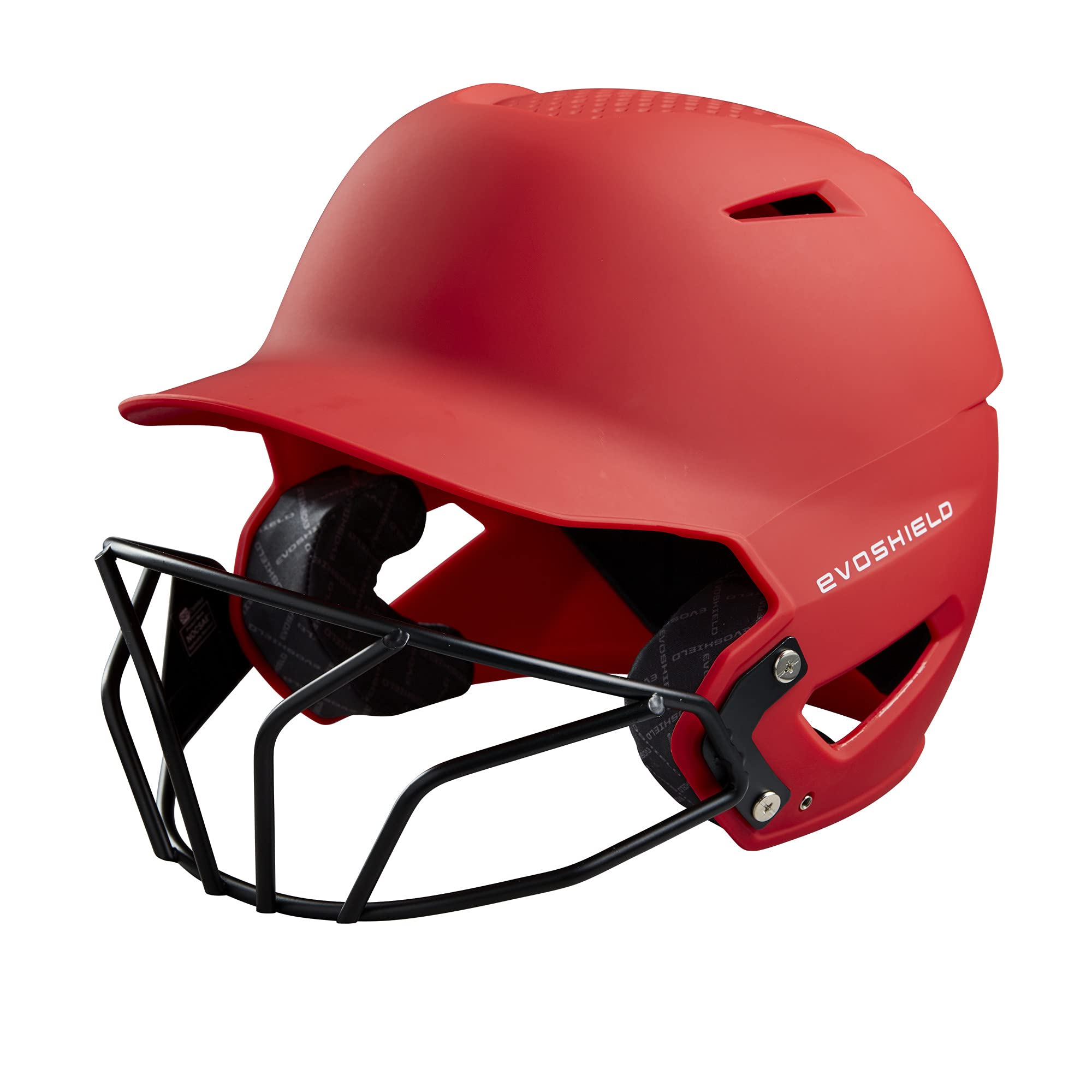 EvoShield XVT™ Matte Batting Helmet with Facemask - Scarlet, Intermediate