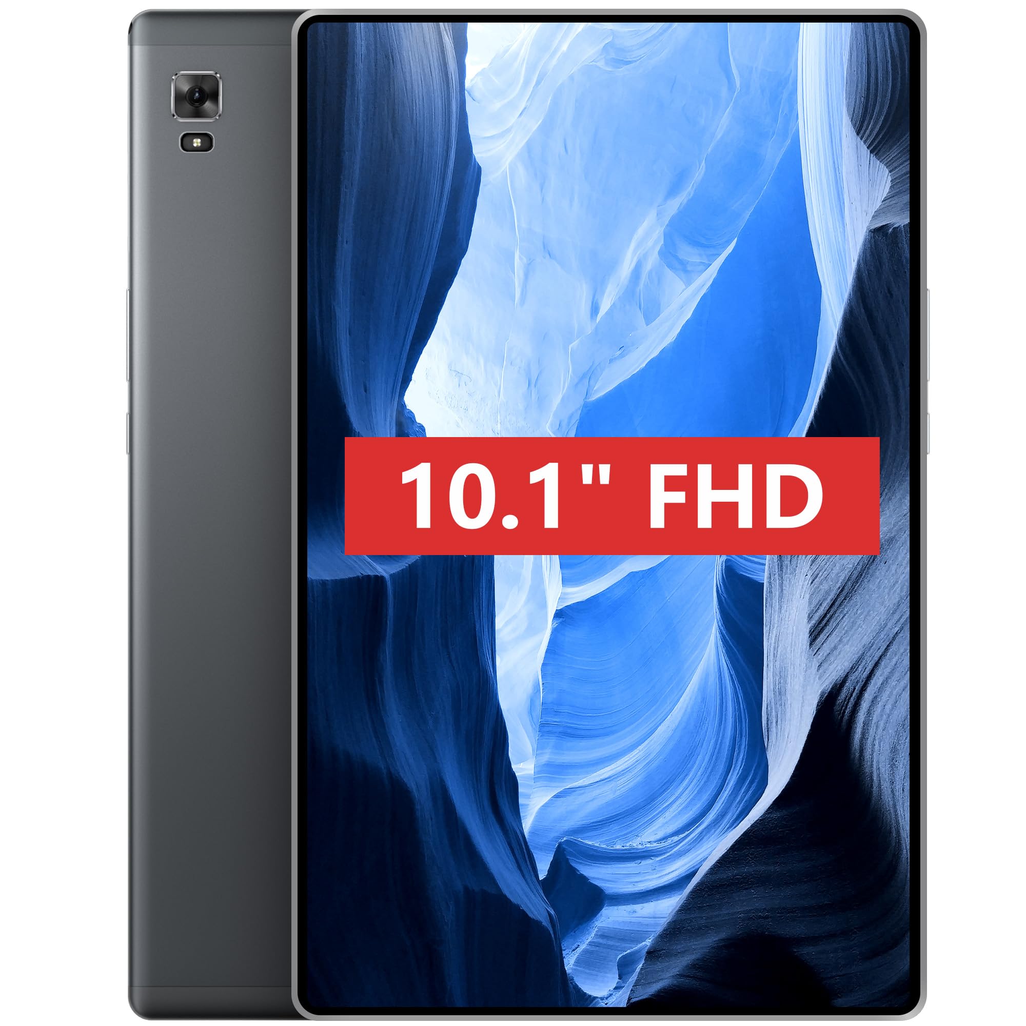 HAOVM Android Tablet 10 inch, 1920x1200 FHD IPS Display, Octa-Core 2.0Ghz Processor, 1TB Expandable, 64GB ROM, 6000mAh Battery, GPS, 5MP/8MP Camera with Face ID Unlock, 5G WiFi Tableta