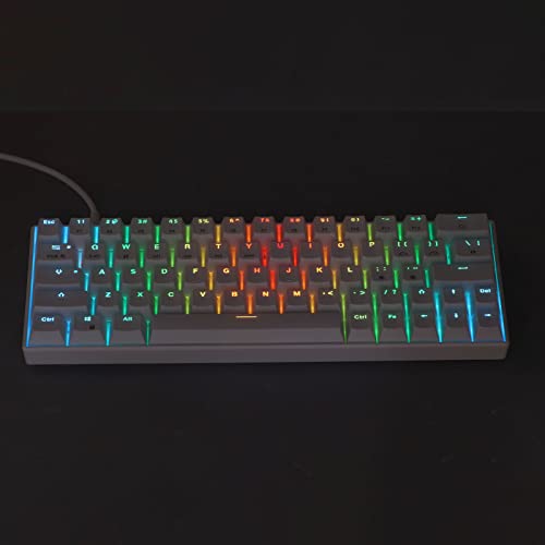 Jopwkuin Computer Keyboard, RGB Long Battery Life Mechanical Gaming Keyboard 64 Keys for Office for Home for Gaming(Linear Action Switch)