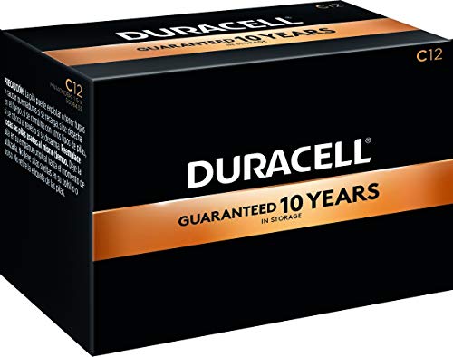 Duracell - CopperTop C Alkaline Batteries with recloseable package - long lasting, all-purpose C battery for household and business - Pack of 12